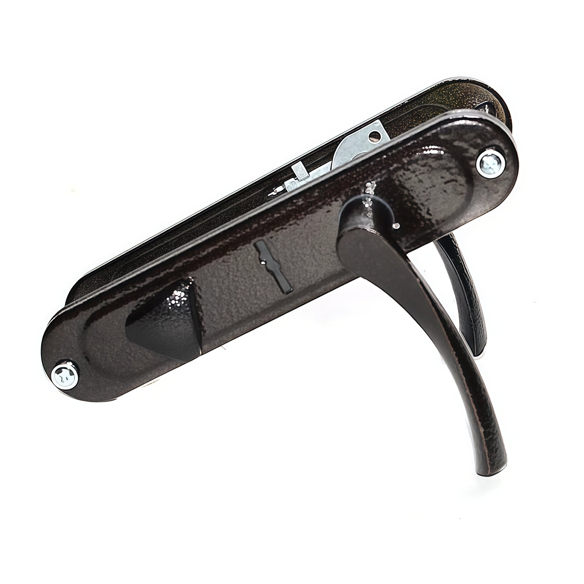 Ручка дверная под сувальдный замок эльбор Капля 4.642 медный антик левая