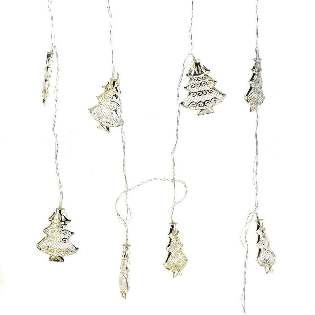 Электрогирлянда LED цветная, 12 ламп, длина 3м, насадка Елочка