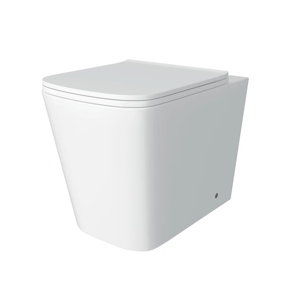 Унитаз приставной напольный Maretti Umbria UM10PRBM39-844 с микролифтом, безободковый, без бачка, фарфоровый, антивсплеск, белый прямоугольный