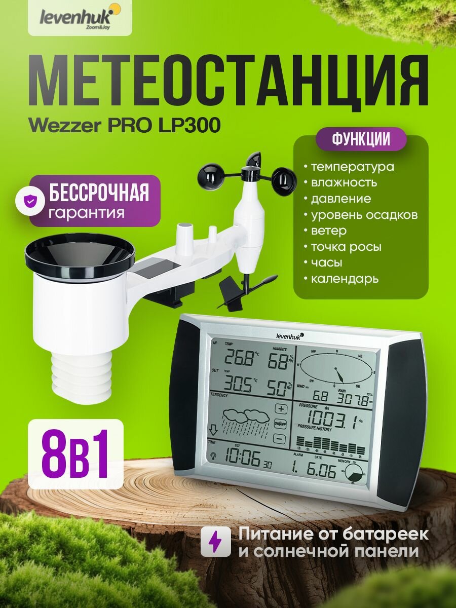 Метеостанция Levenhuk Wezzer PRO LP300 Профессиональная и удобная в использовании