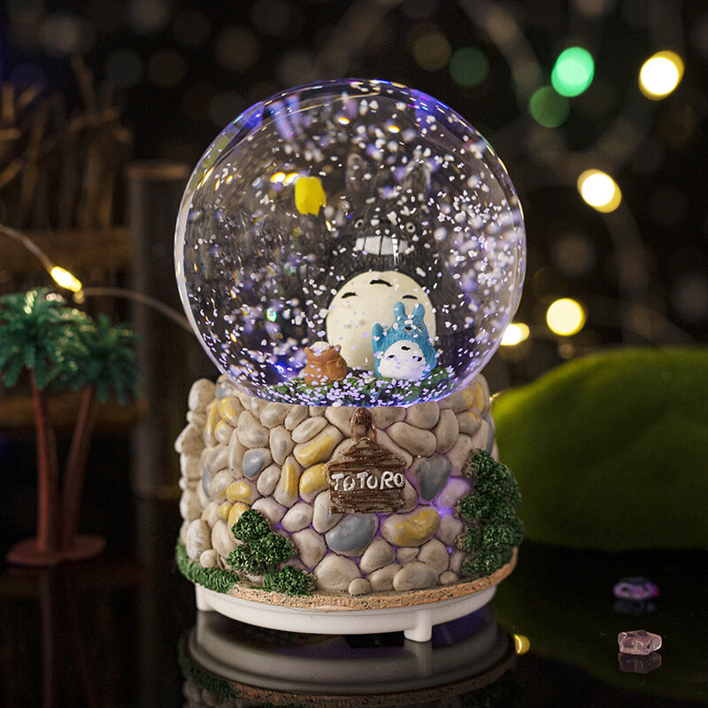 Шар со снегом, диаметр 15.8 см，Светящаяся музыкальная шкатулка