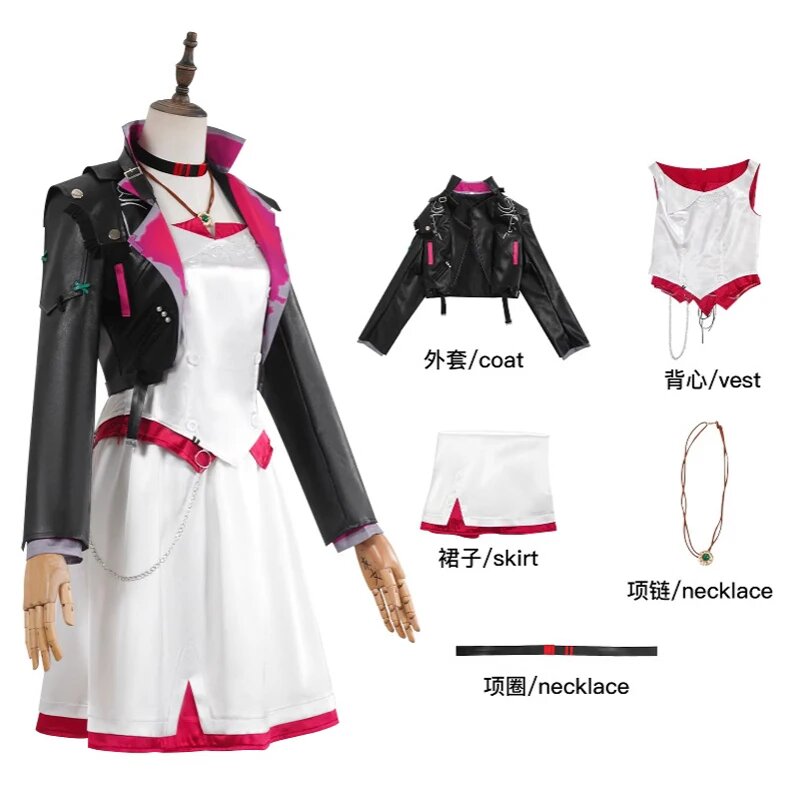 Косплей костюм LOL Arcane Powder Jinx синего цвета Розовый, XXXL, Clothes set