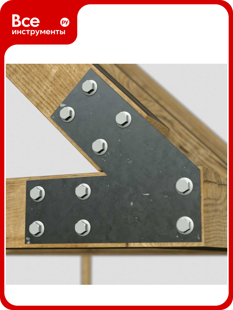 Пластина крепежная АрсеналЪ для бруса 100x100 3 мм. угол 45 град. 1 шт. ARSENAL PERGOLA мод. AR75PU31007-06, из бруса