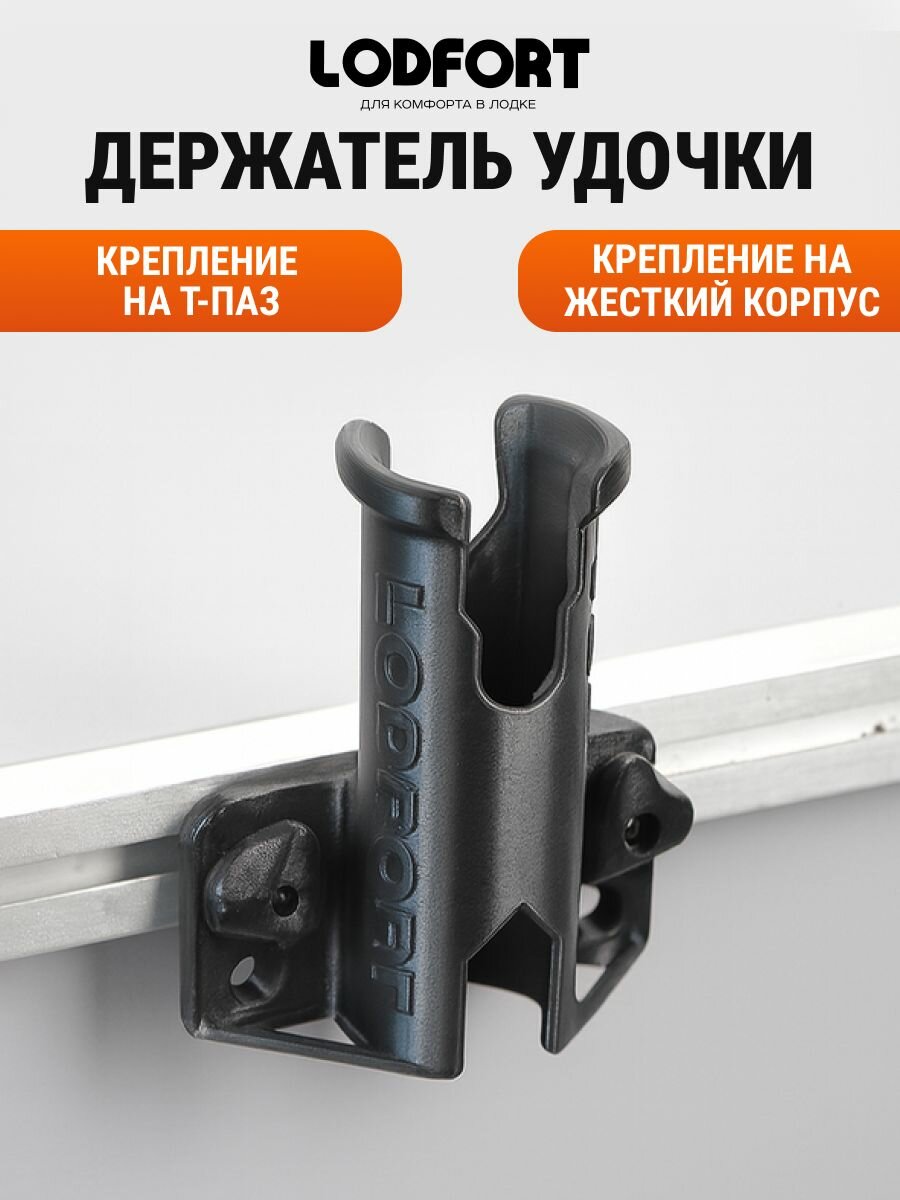 Одинарный держатель удочки на т-паз от LODFORT