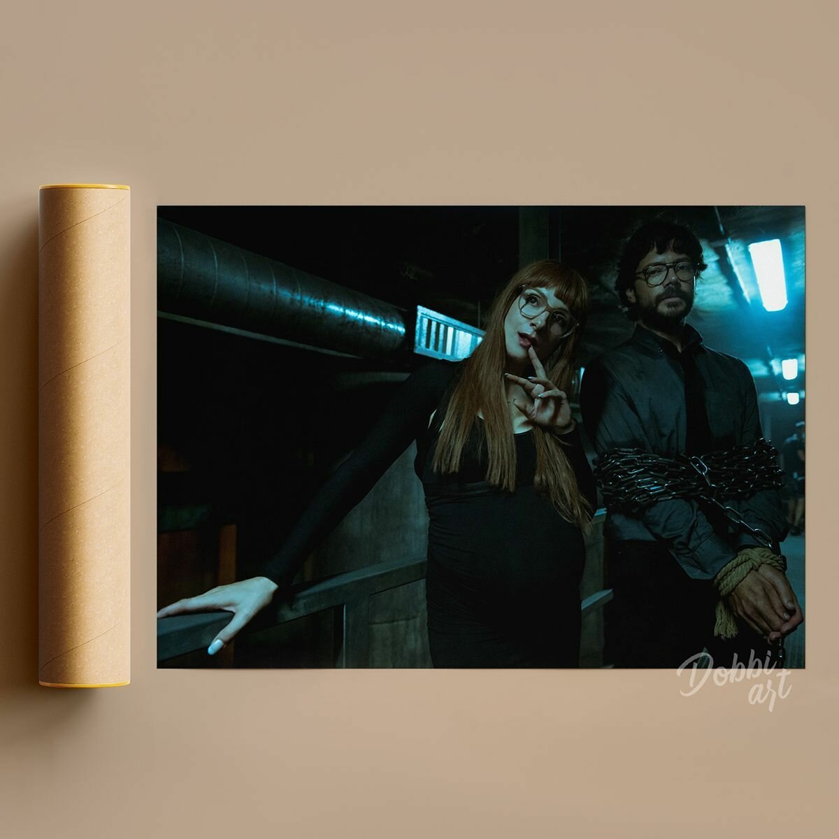 Постер Бумажный дом, сериал 40х50 см без рамы/ La casa de papel/ Профессор, плакат для интерьера, в подарок