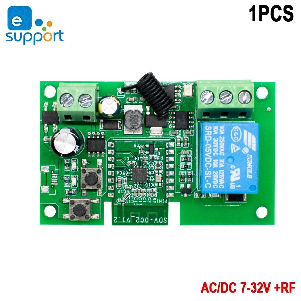 RF Реле контроллер Ewelink AC DC 7-32V, без корпуса