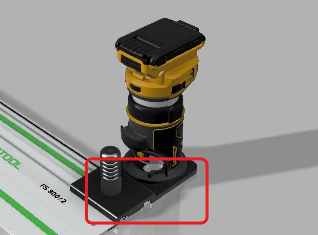 Адаптер кромочника Dewalt к шине Festool — фото 1