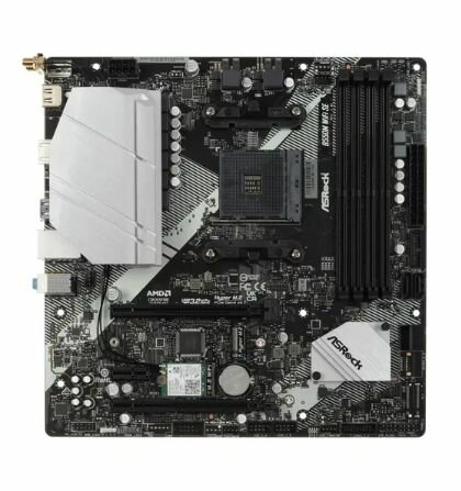 Материнская плата ASRock B550M WiFi SE (B550M WIFI SE) - AM4, AMD PRO565, 4хDDR4 - 3200 МГц, 2хPCI-Ex16, 1хМ.2, Micro-ATX