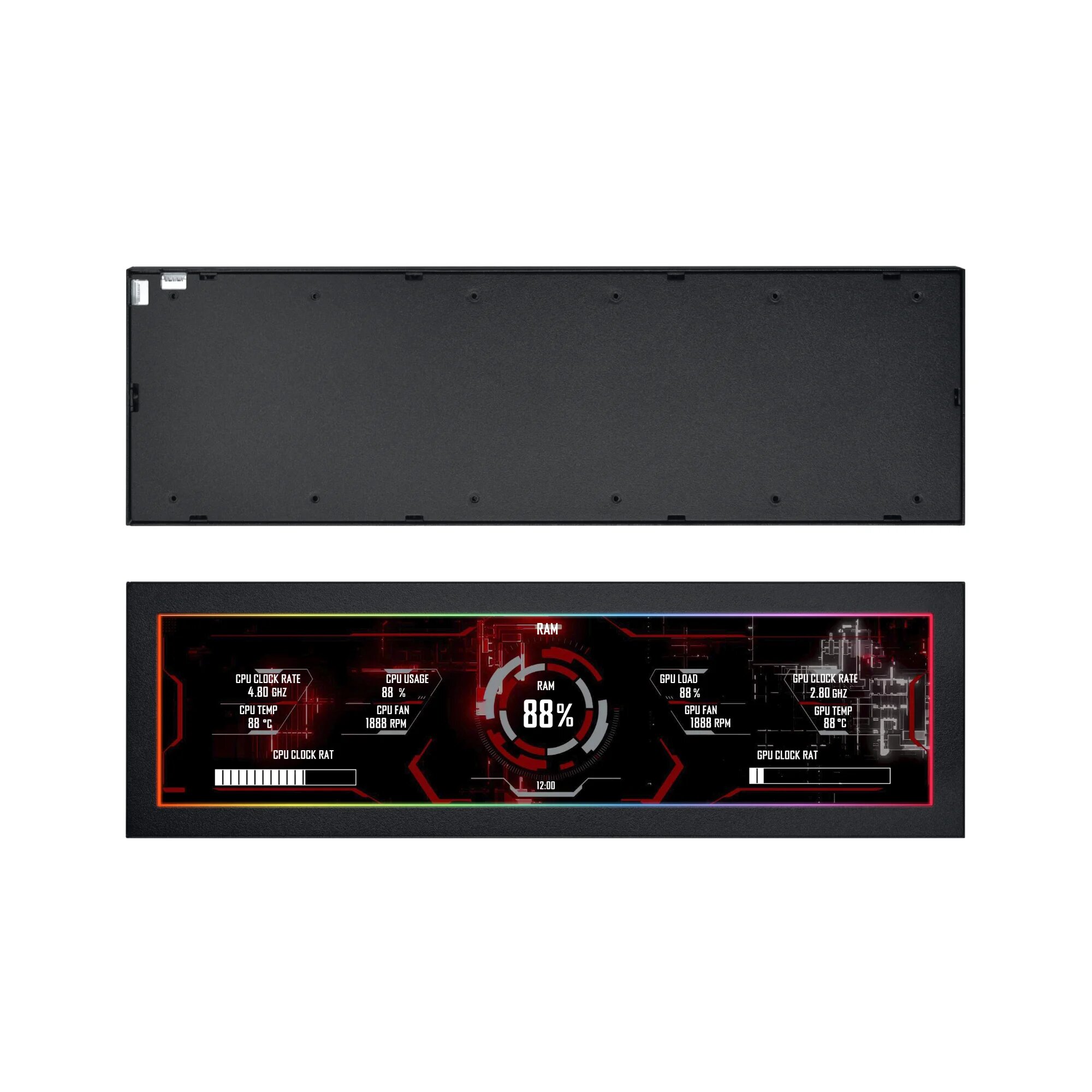 Lian-Li 8,8-дюймовый универсальный экран с разрешением 1920x480 IPS ЖК-дисплей для корпуса ПК