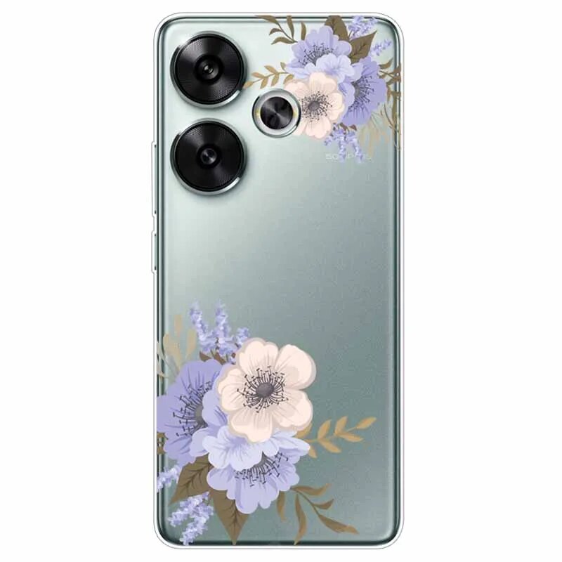 Чехлы для Xiaomi Poco F6, мягкие прозрачные силиконовые чехлы из ТПУ для задней панели телефона для Xiaomi Poco F5, чехлы Redmi Turbo 3, прозрачные защитные чехлы