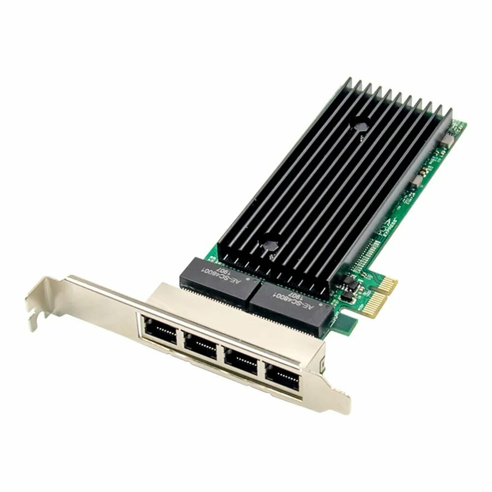 PCI-E 4-портовый сервер RJ45 1X PCIe X1 82576 Chip 10/100/1000Mbps Lan Quad Port Server Gigabit Network Card