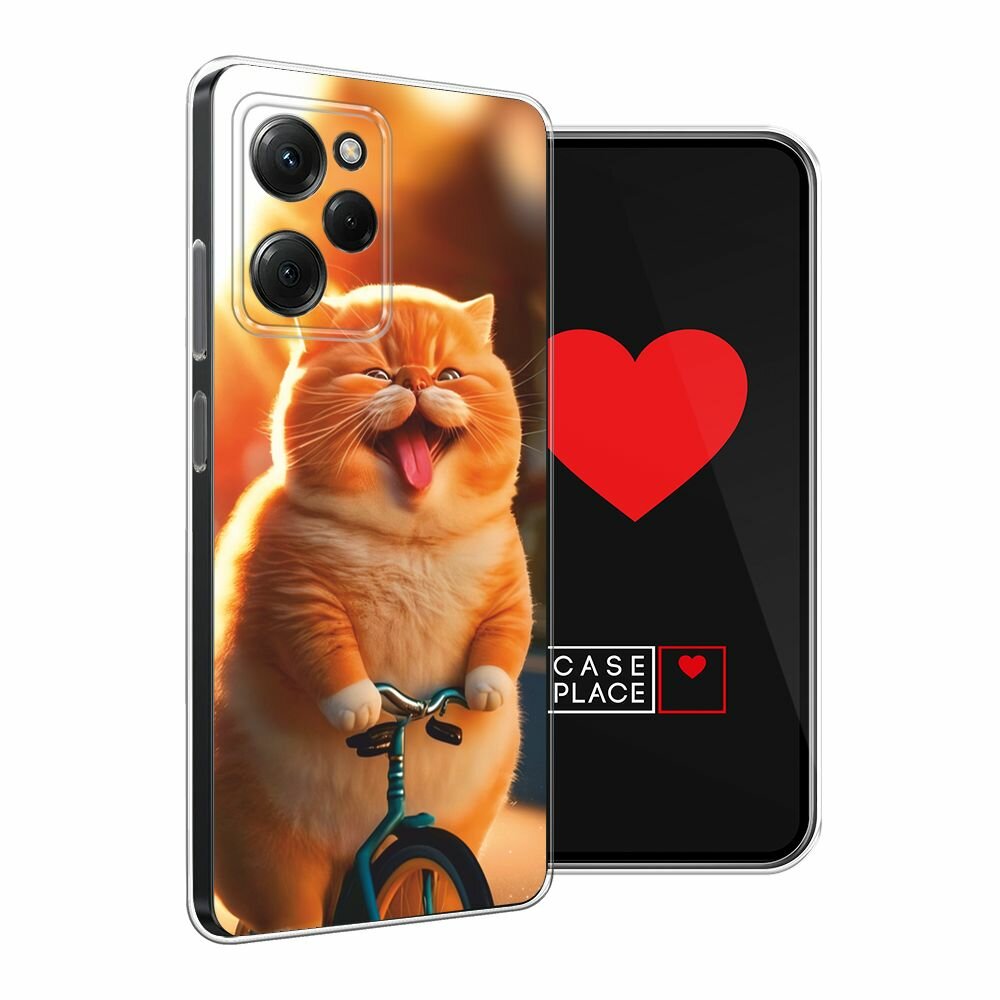 Чехол на Xiaomi Poco X5 Pro 5G / Сяоми Поко X5 Про 5G с принтом "Кот на велике" — фото 1