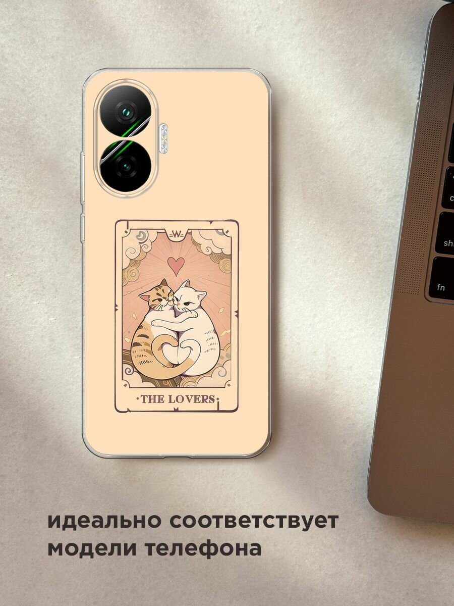 Чехол на Poco F7 / Поко F7 с принтом "The lovers cats 1 - 14 февраля" — фото 1