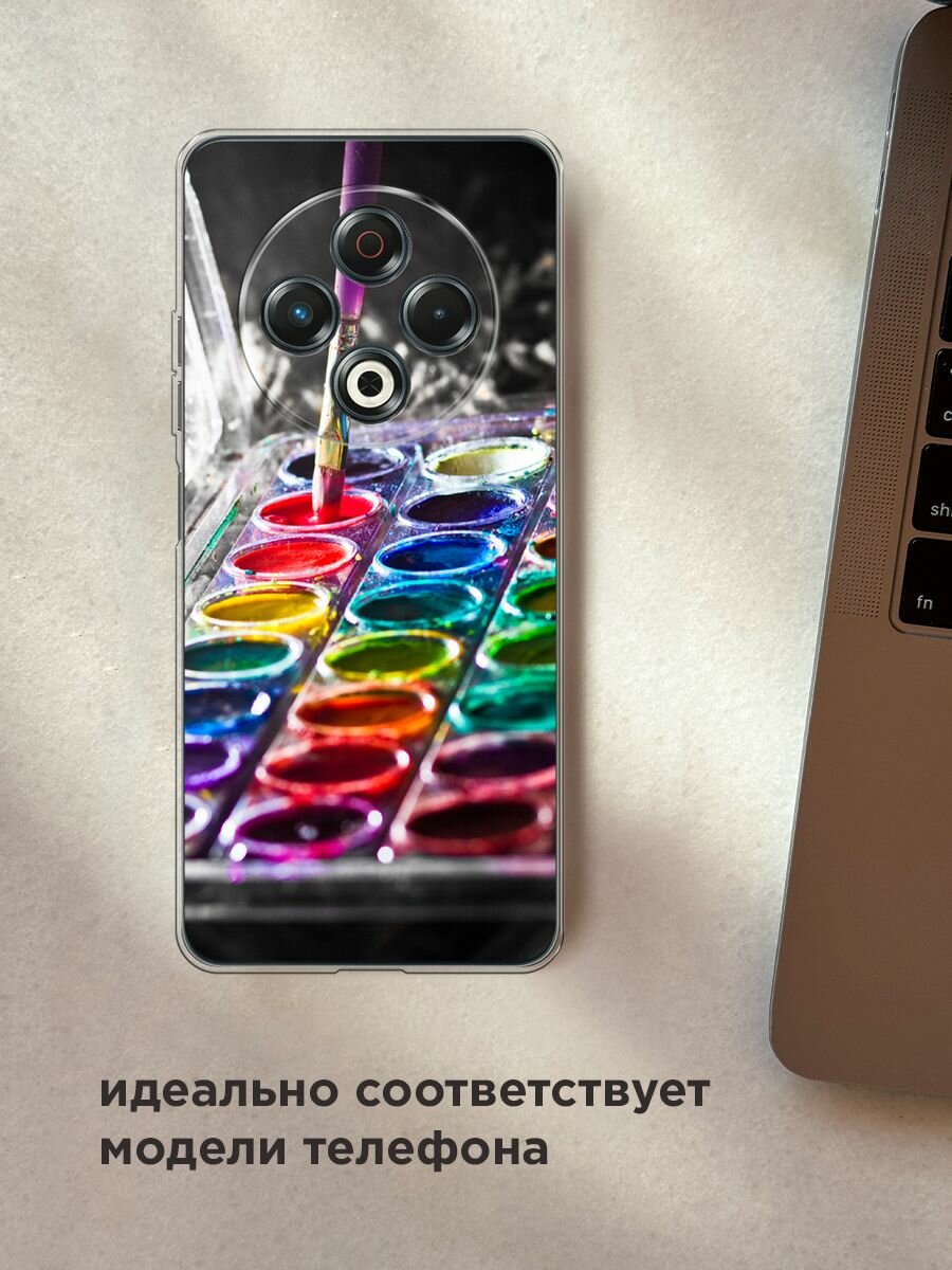 Чехол на Tecno Spark 30 / Текно Спарк 30 с принтом "Палитра красок" — фото 1