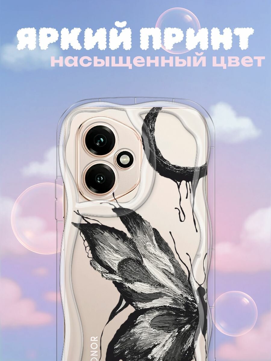 Чехол на Honor 400 / Хонор 400 с принтом "Чернильная бабочка" — фото 1