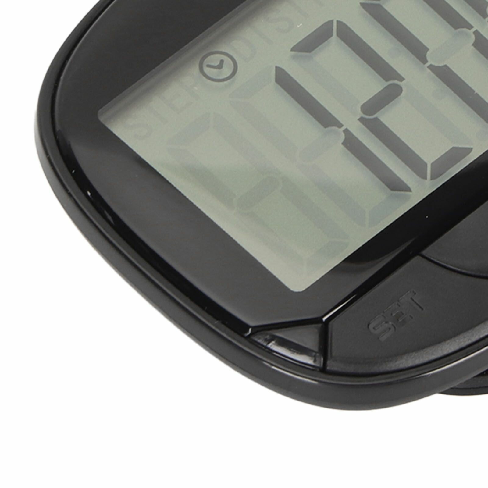 Шагомер калорий на расстояние, большой экран, часы, 2D счетчик шагов с задним зажимом, многофункциональный для ходьбы, бега, черный