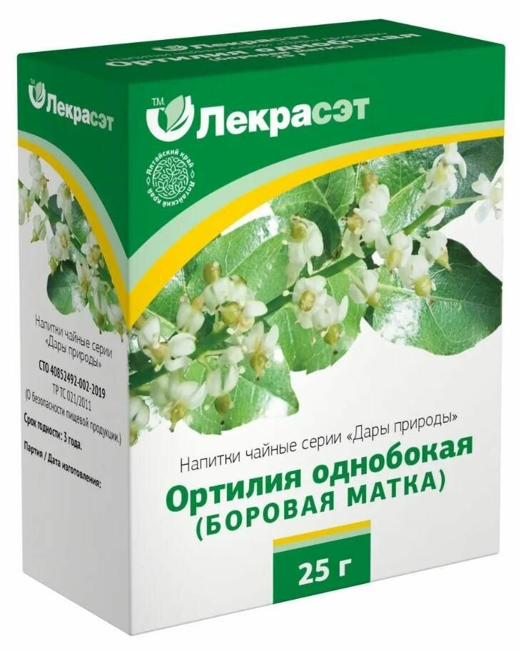 Травяной сбор Лекра-СЭТ ортилия однобокая матка боровая, побеги, 25 г