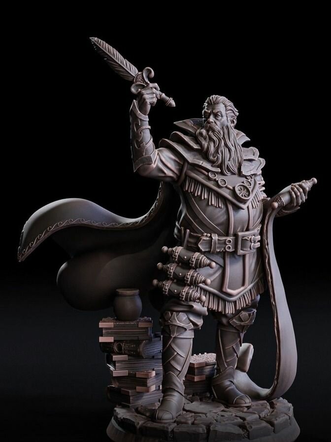 Волшебник ордена писцов (санта) игровая фигурка для раскрашивания, база 25мм