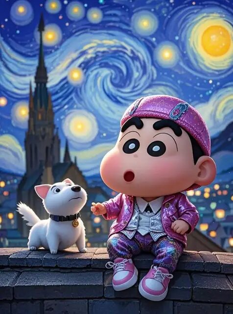 Смола AB, волшебная пыль, мелок Miniso, Shin-chan, мультфильм, наборы для алмазной живописи, сверление, звездное небо, искусство своими руками, полные сверла, мозаика, домашний декор, Размер: AB FD квадрат 20X25 см