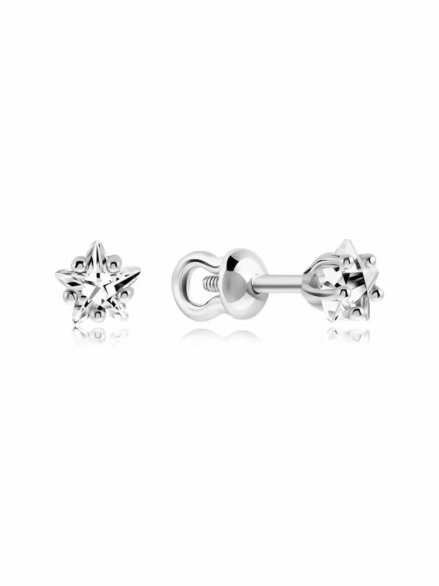 Серьги пусеты, серебро, 925 проба