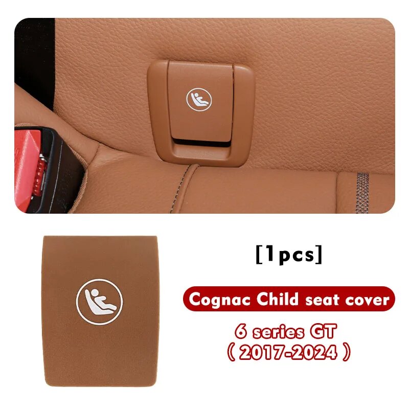 Для BMW 6 серии G32 2017-2024 заднее детское сиденье ISOFIX, чехлы с пряжками на заднее сиденье, якорь, защитный удерживающий аксессуары, сменные аксессуары Cognac