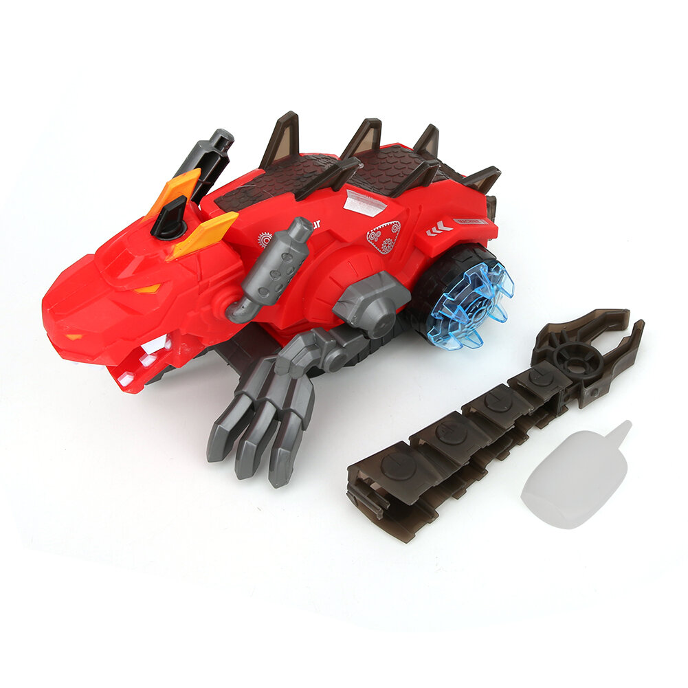 Механический спрей, электрический динозавр, музыкальная и световая игрушка для детей, мальчиков, красный