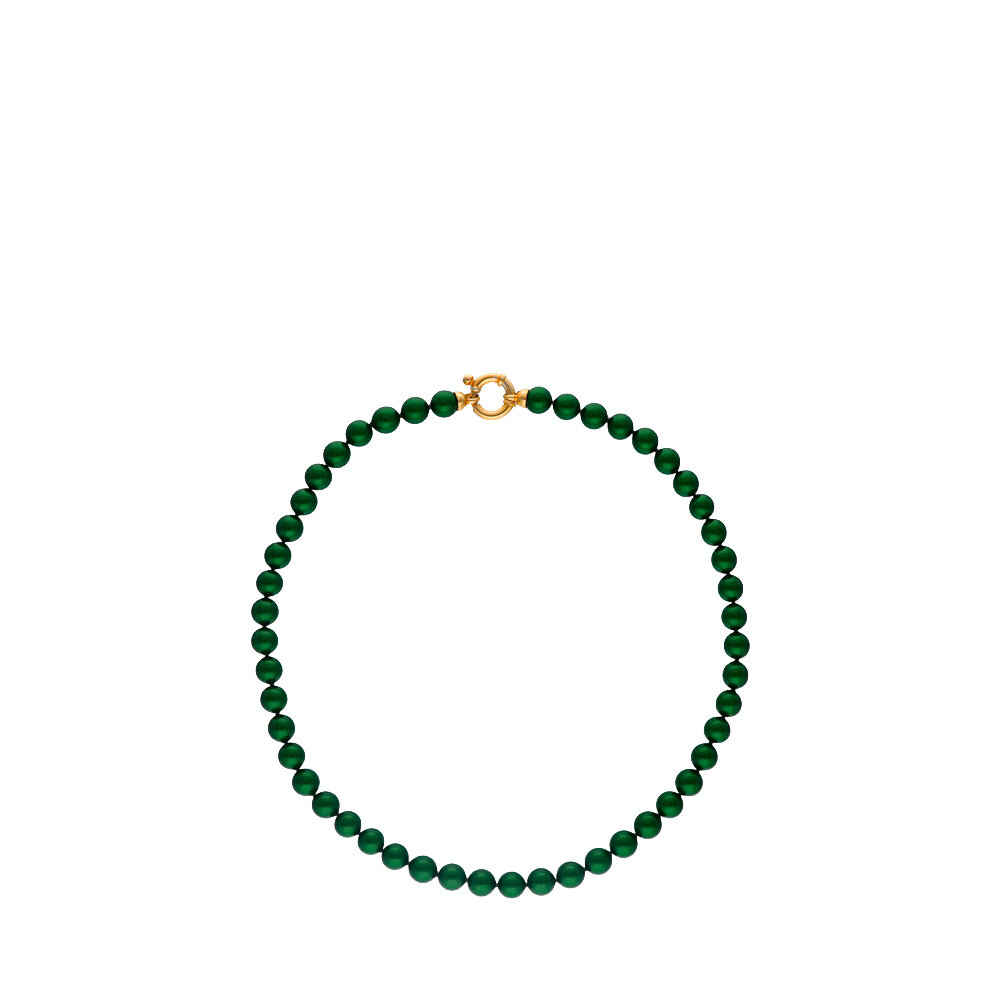 Колье, серебро, 925 проба, золочение, жемчуг