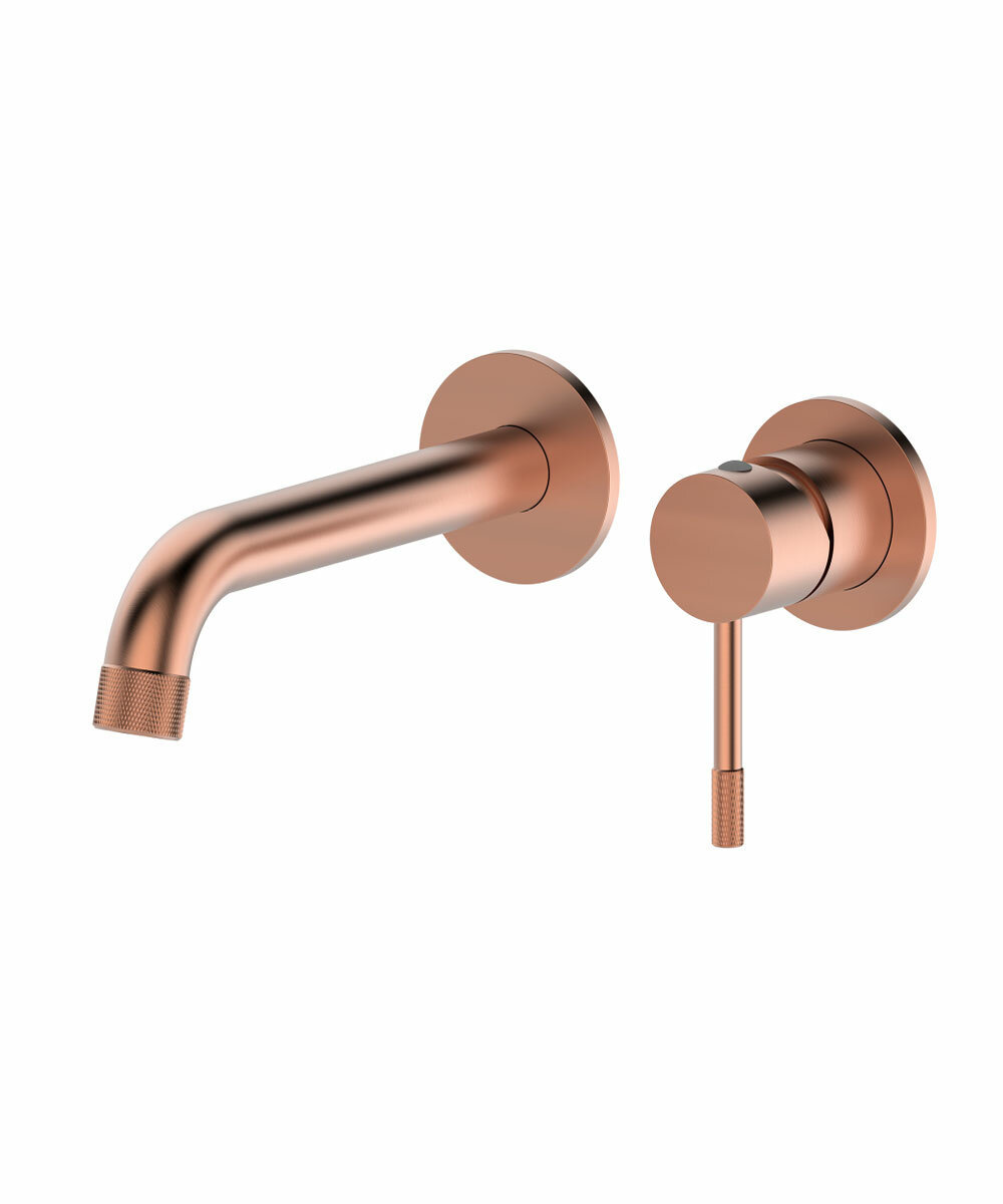 Встраиваемый смеситель для раковины, однорычажный Vieir с коротким литым изливом, латунь V403513-R розовое золото