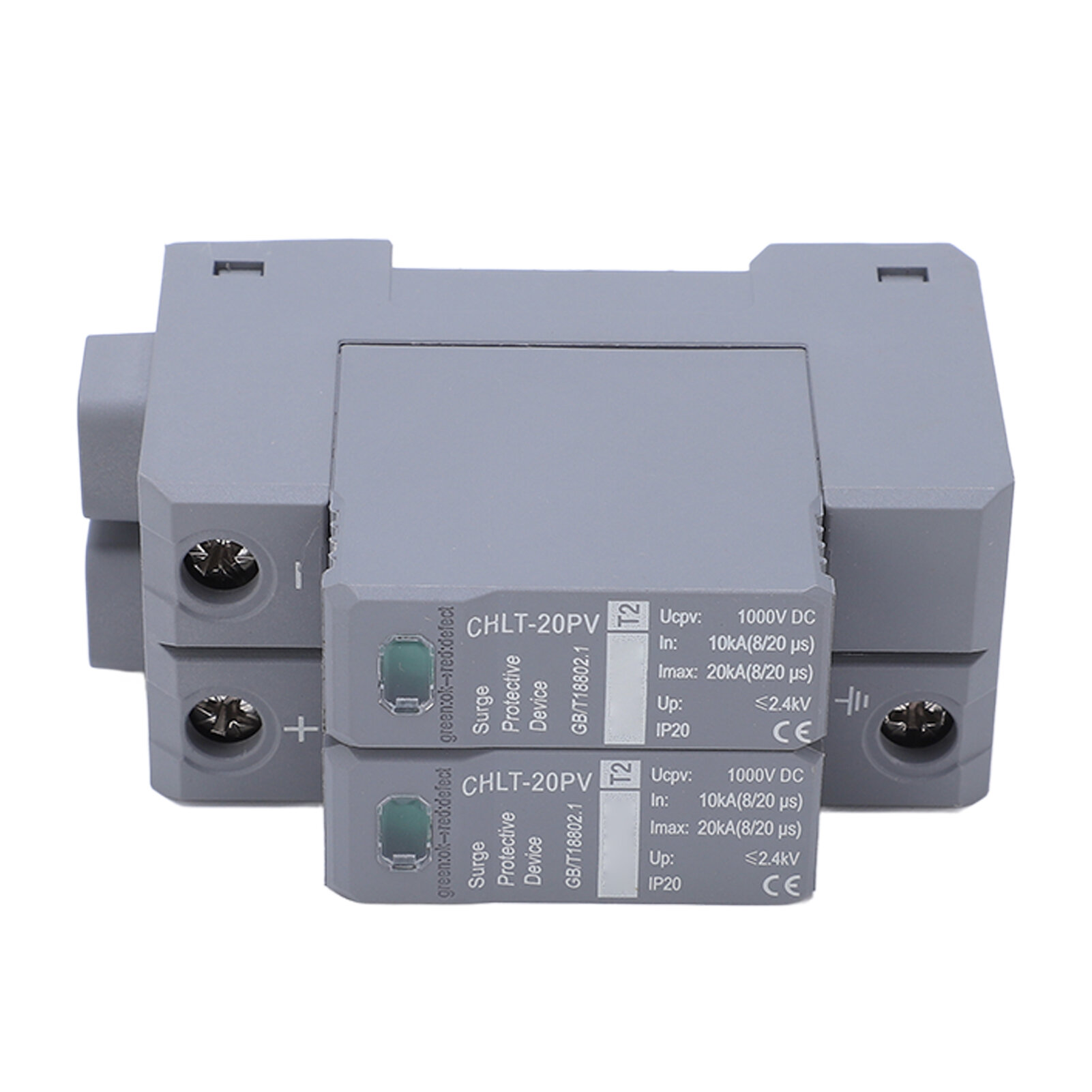 Модульный ограничитель перенапряжения PV 2P 10‑20KA, 1000V DC, под DIN-рейку