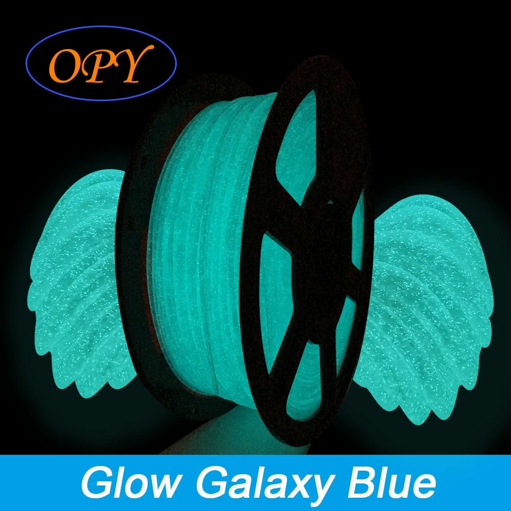 Пластик OPY Glow PLA для 3D-принтера 1,75 мм Galaxy Blue 1 кг