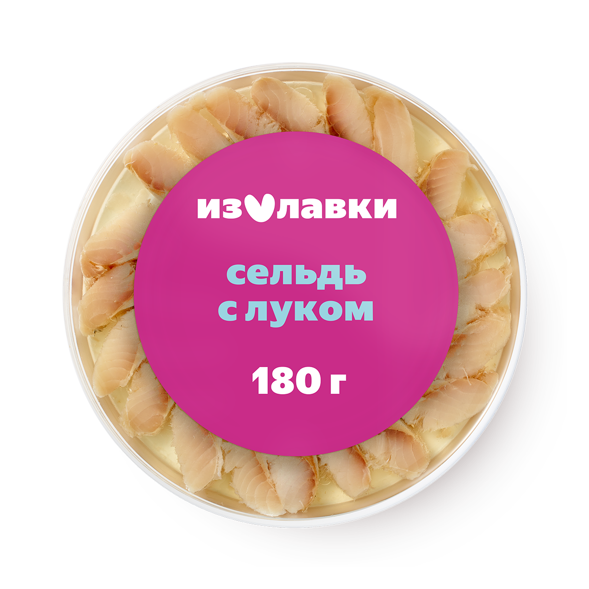 Сельдь "Из Лавки" филе-кусочки в масле, с луком, пластиковая банка, 180 г