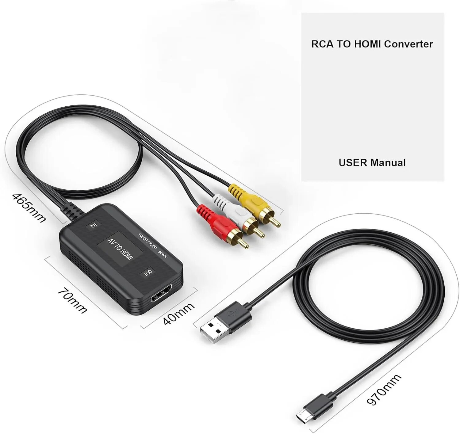 Конвертер AV в HDMI XQ-StellarEon AV male host USB