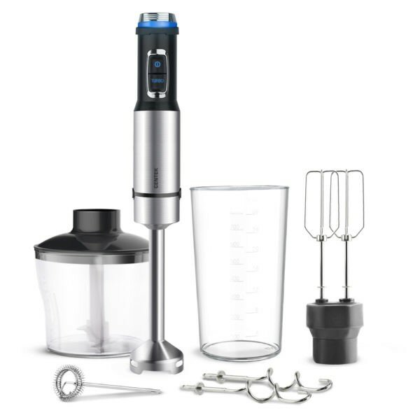 Блендер Centek CT-1311 (черный/сталь) 1500 Вт, 15 скоростей, чоппер, венчик, крюк, капучинатор