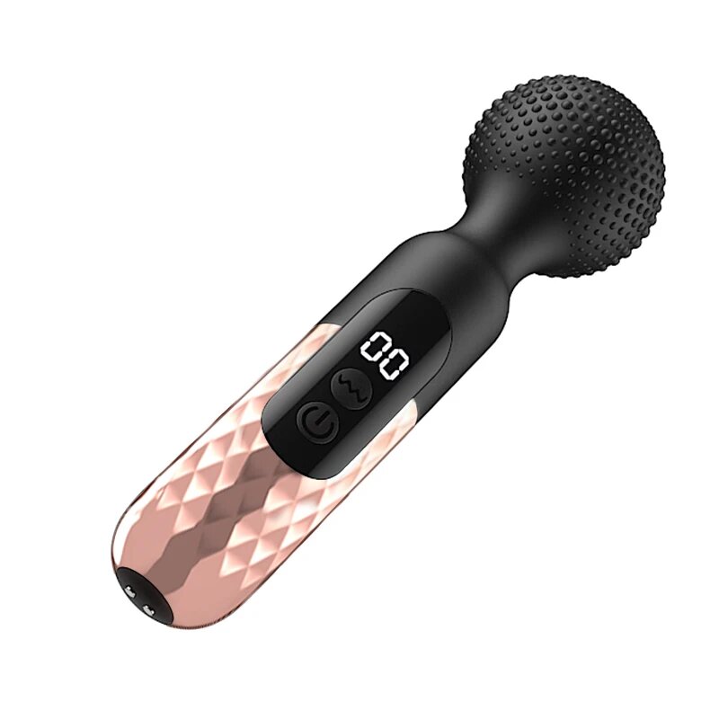 AV 360° ° Вибратор с вращающейся головкой и объемным стимулятором, частица влагалища, клитор, соски, стимулирующая секс-игрушку для пары, женская машина Black-ML016