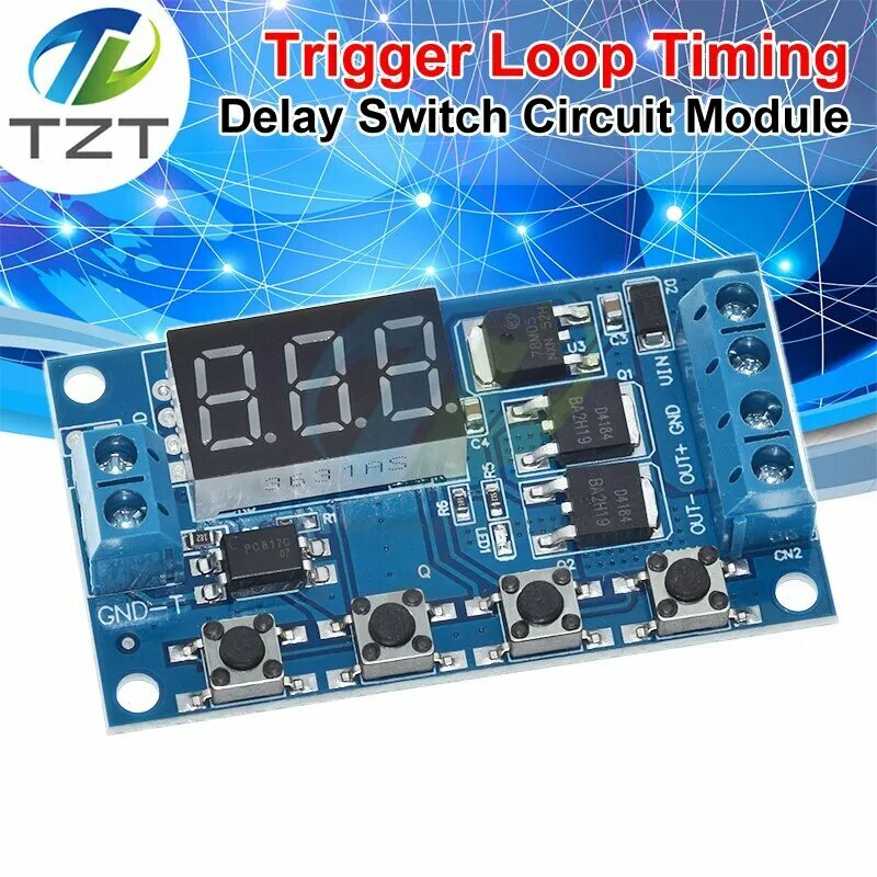 TZT Цифровое реле задержки времени 12В/24В