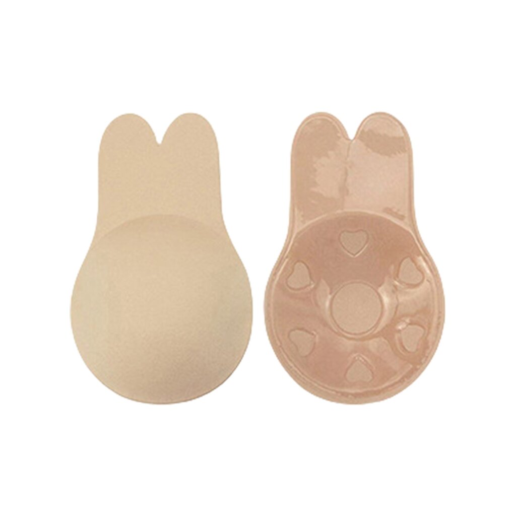 Силиконовые накладки на соски для женщин, поднимающие клейкие накладки на грудь, Заячьи ушки, пуш-ап, Многоразовые Липкие накладки на грудь, накладки на бюстгальтер