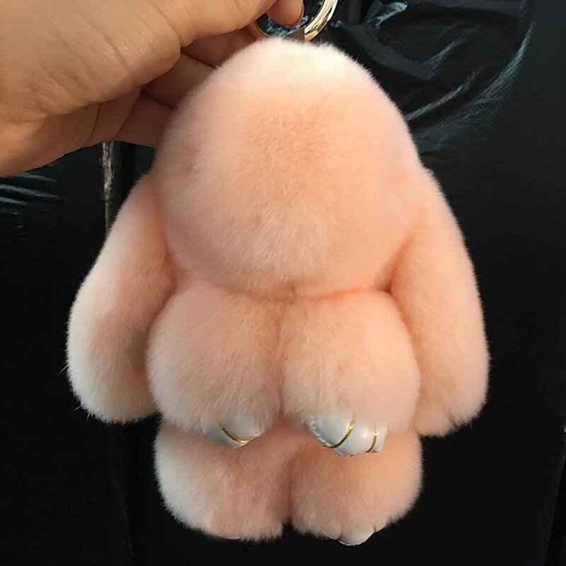 Натуральный плюшевый кролик-украшение, аксессуар из меха рекс-кролика, плюшевый кулон для телефона, сумки, рюкзака,