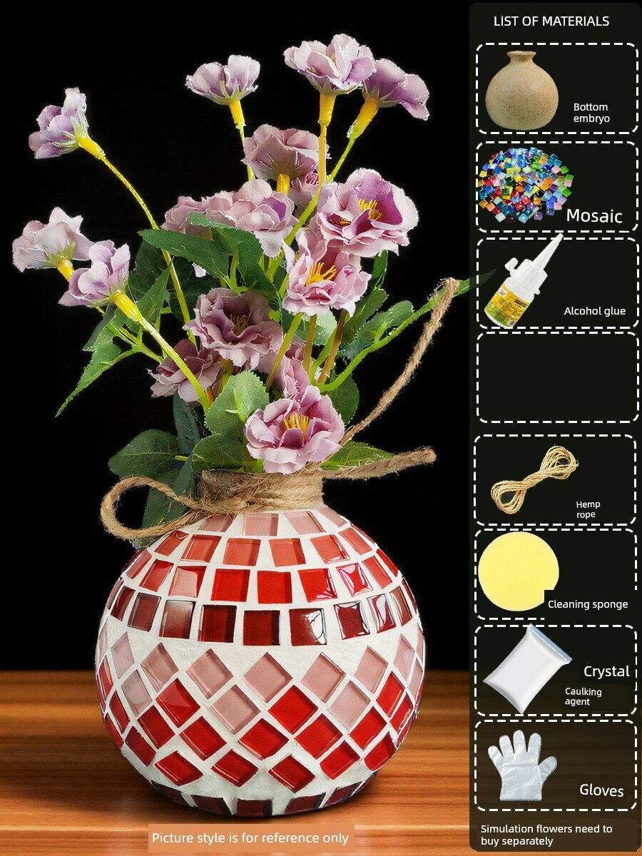 Мозаичная ваза, сделанная своими руками, полуфабрикат, материалы для творчества, детские подарки, занятия для детей в