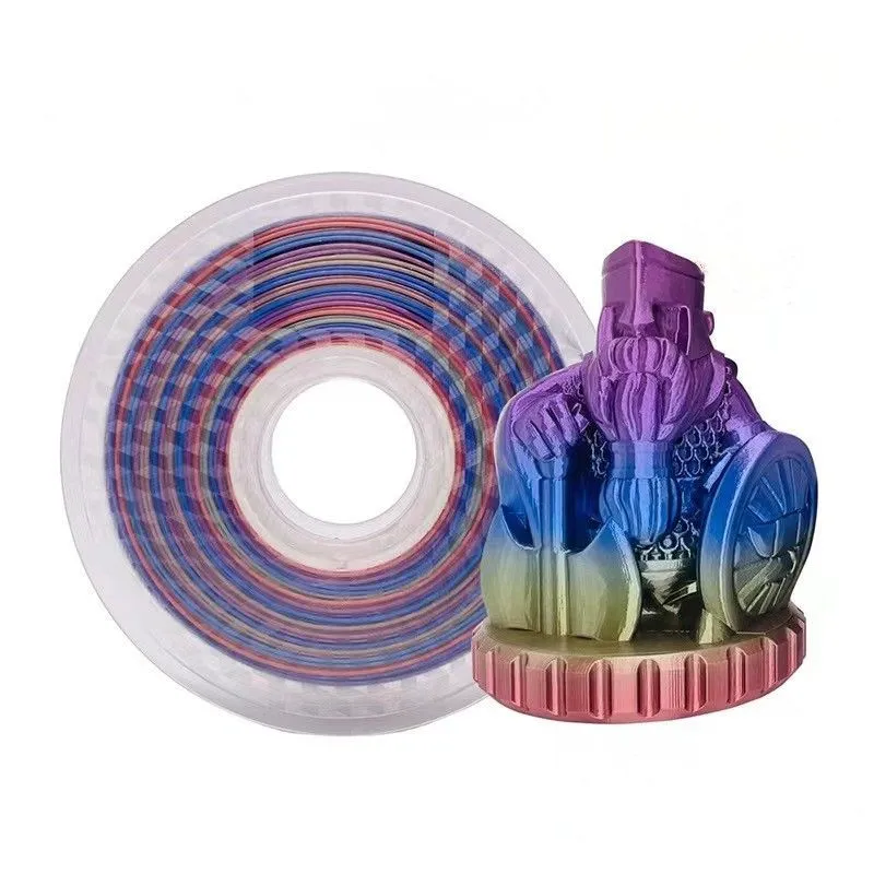 PLA Rainbow - Cosmic Silk Wan plast пластик многоцветный радужный - космический 1.75 мм 1 кг