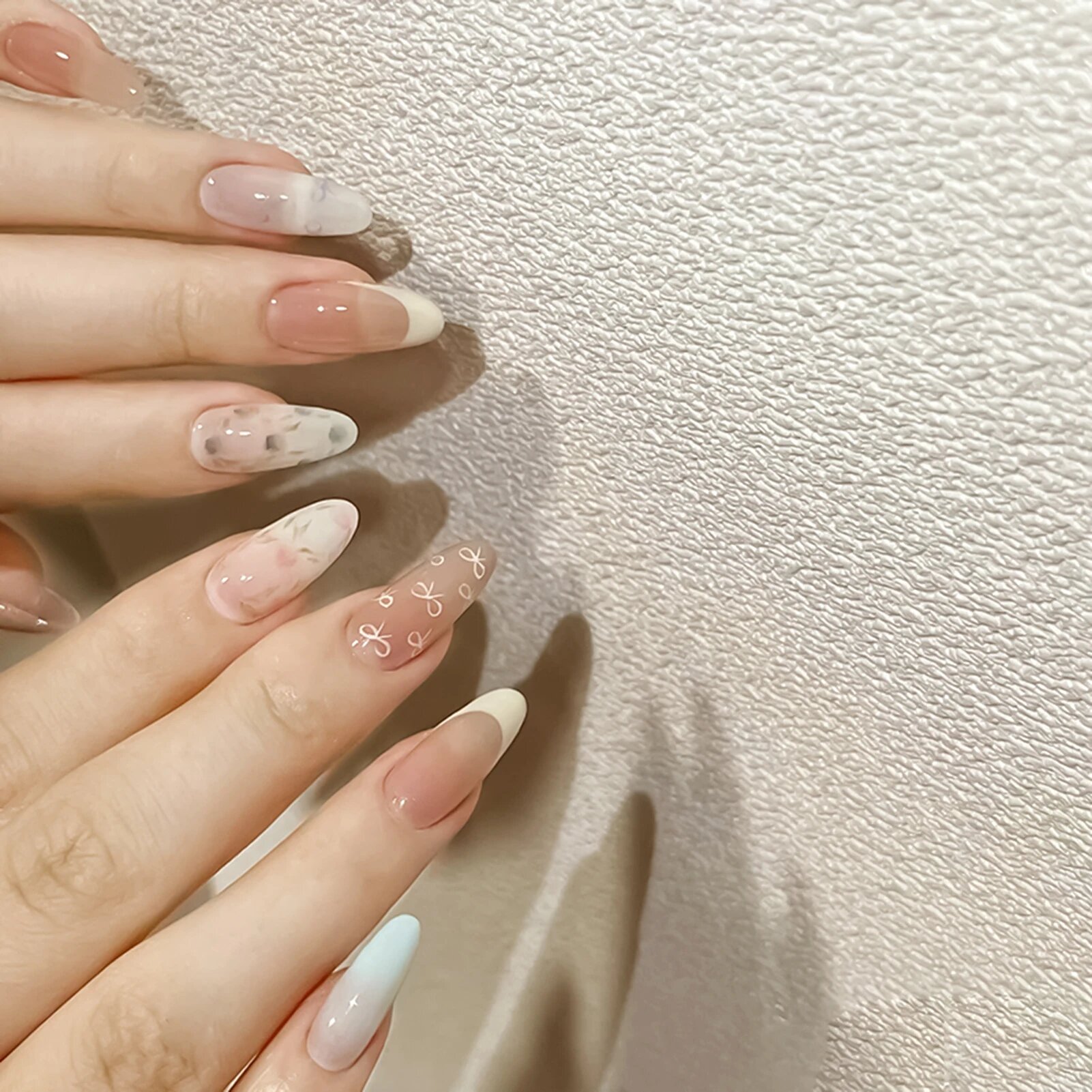 24 шт, супер длинные французские накладные ногти с черным краем, акриловые накладные ногти балерины, квадратные типсы для ногтей, профессиональный дизайн ногтей