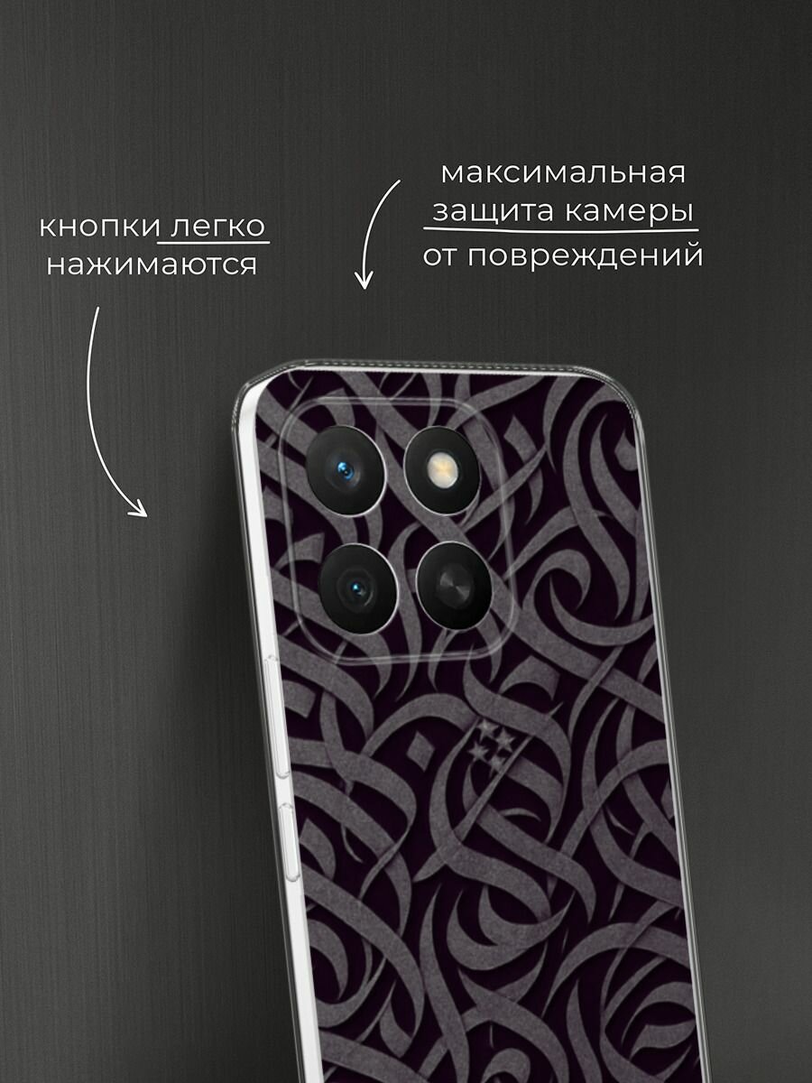 Чехол на Honor X8c / Хонор X8c с принтом Металлическая паутина — фото 1