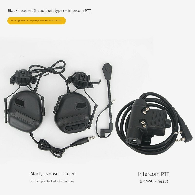 IPSC Gen 5 Гарнитура с черным цветом и PTT для двухсторонней радиосвязи K-Head