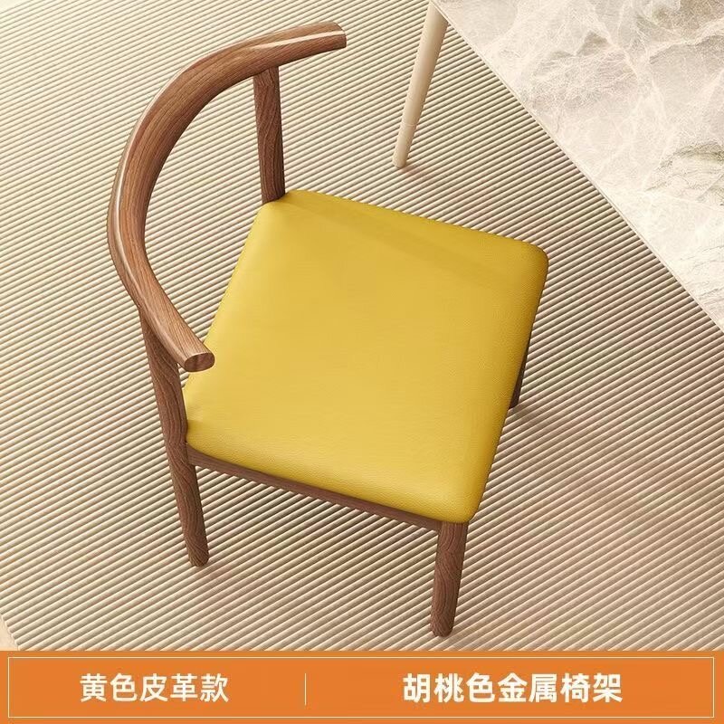 Стулья, для столовой, без подлокотников, каркас металл, обивка ПУ кожа 38*70 см, жёлтый