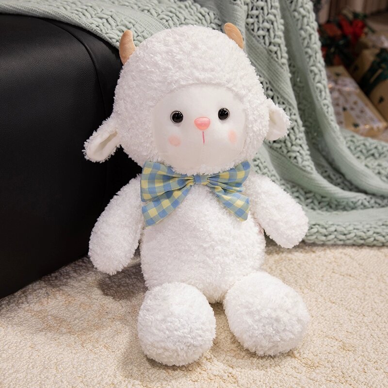 Плюшевые игрушки из серии Running: кролик, медведь, овца, лиса — куклы с галстуком-бабочкой, подарок детям на День