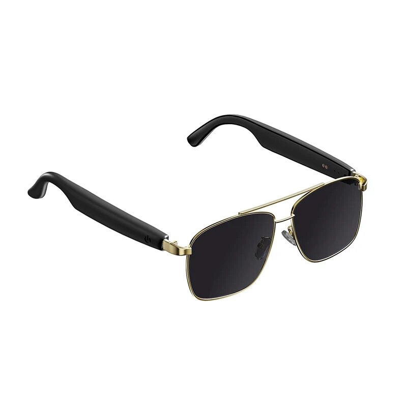 AI Glasses For Men Bluetooth Glasses For Women Noise Cancelling Multifunction Touch Music Wireless Translation Black Sunglasses