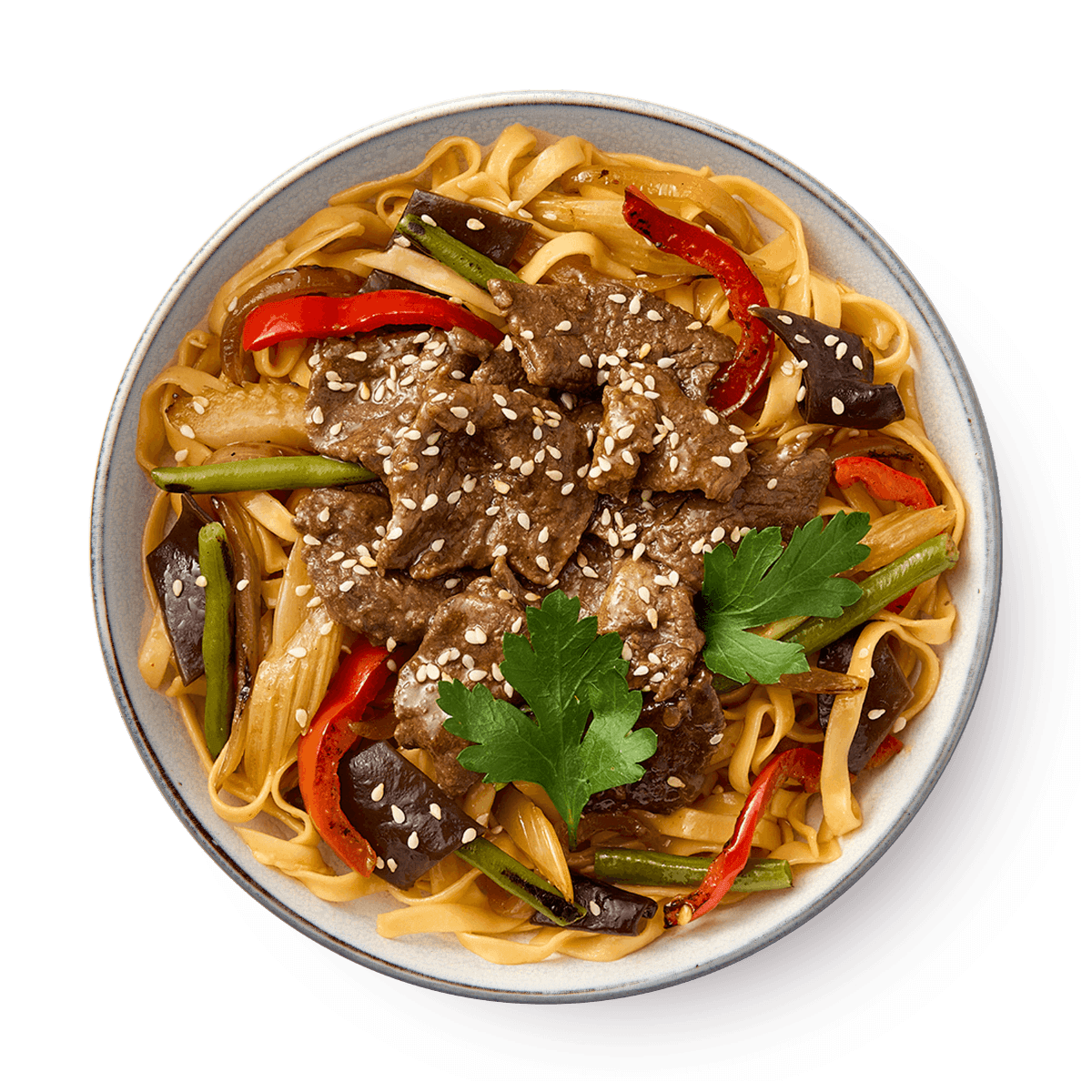 Лапша LAO LEE "Ми Ксао Бо", обжаренная, с говядиной, в пряном соусе