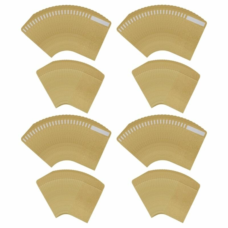 Пакет для образцов с самоклеящимся пакетом семян из крафт-бумаги - 200 шт.