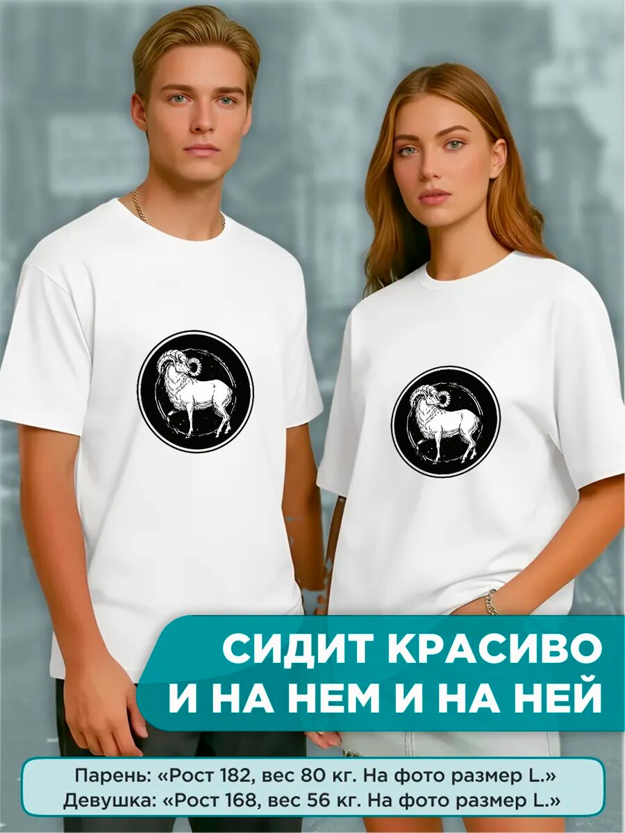Футболка PRINTSHOT, 1 шт., размер 2XL, белый — фото 1