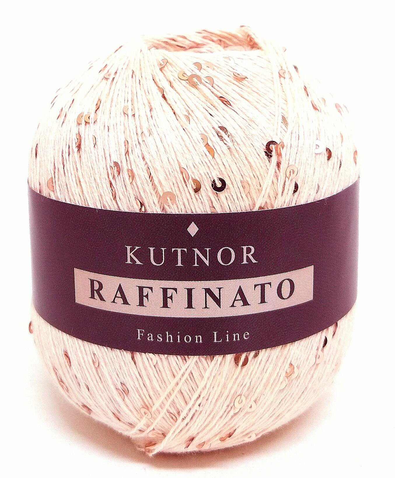 Пряжа c пайетками Kutnor Raffinato (103) 1 моток 50 г/415 м