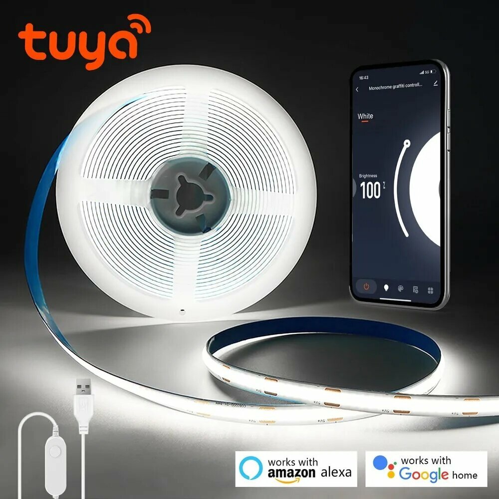 Tuya Smart Светодиодная лента, Нейтральный белый, 1 шт
